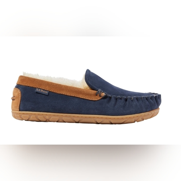 L.L. Bean | Shoes | Ll Bean Blue Suede Wicked Good Sheepskin Lined ...